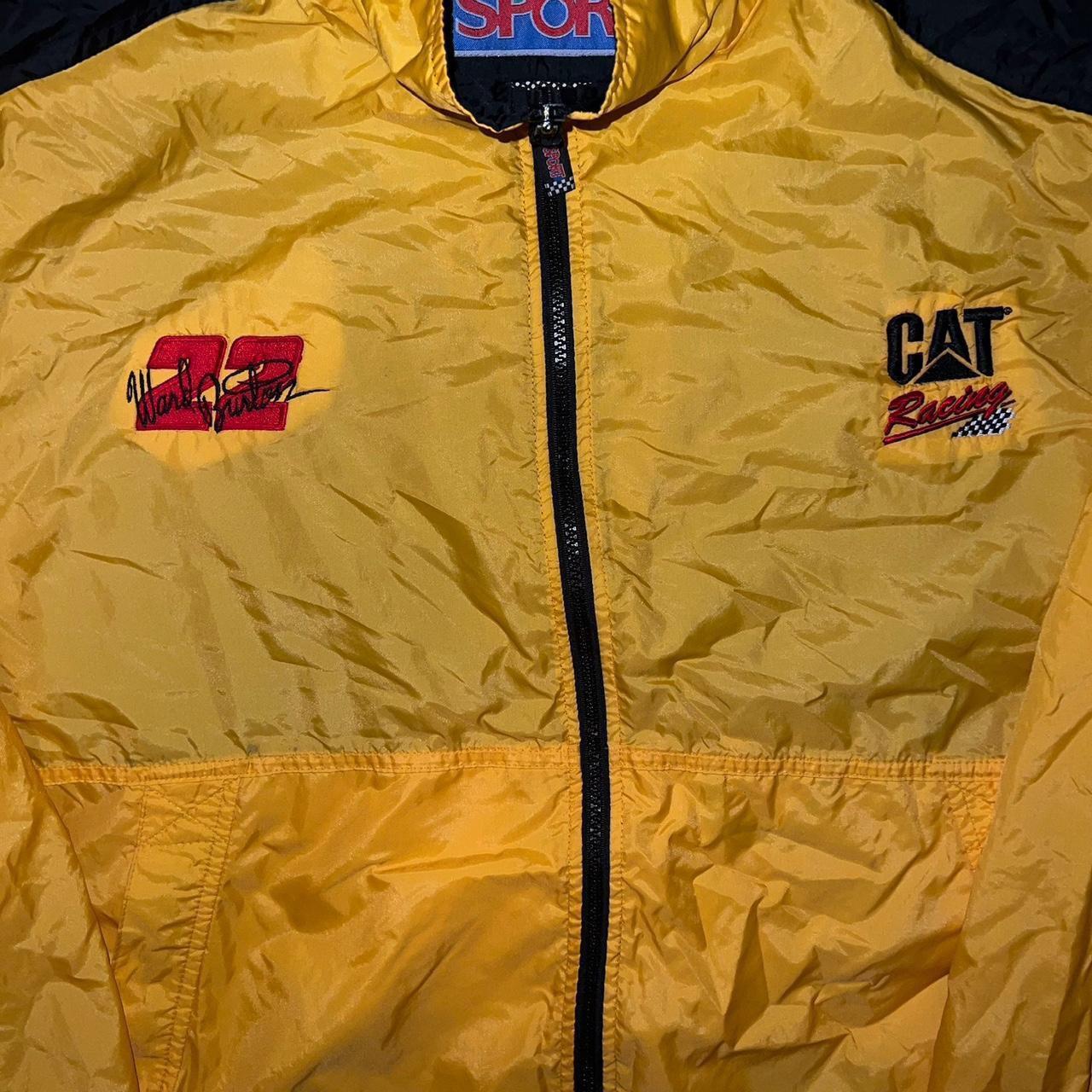 Vintage NASCAR Caterpillar Racing Jacket Size Large... - Depop
