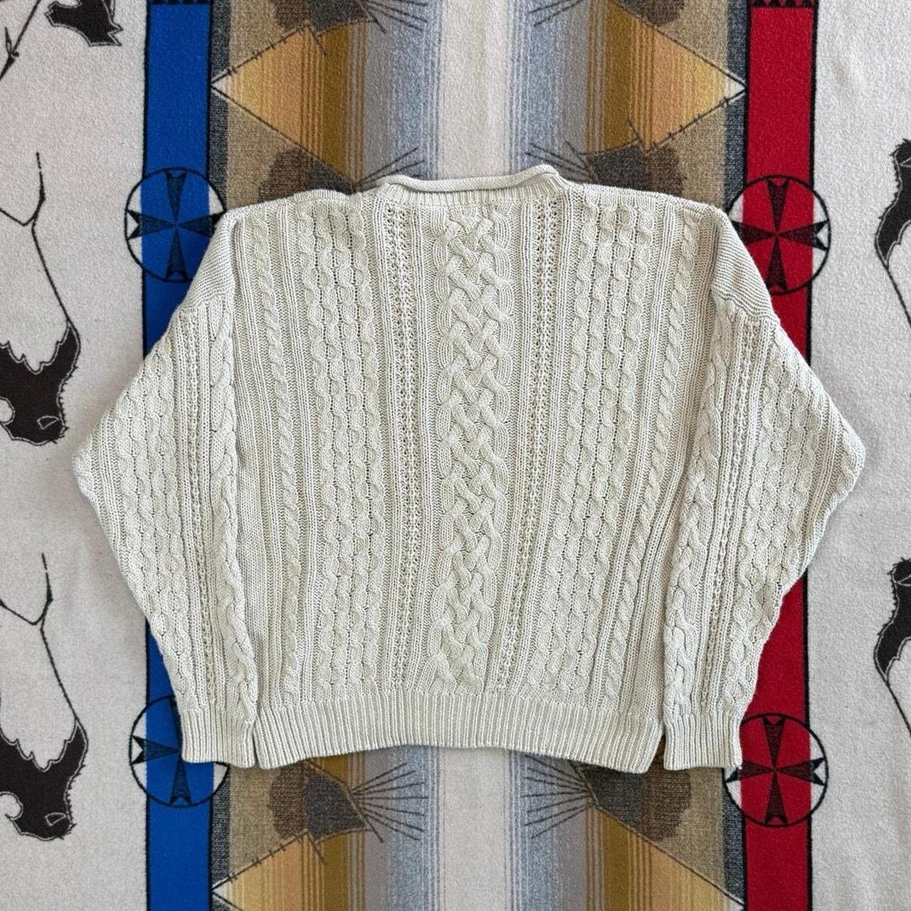 *Vintage 90s Structure Rollneck Knit Sweater Size XL... | Depop