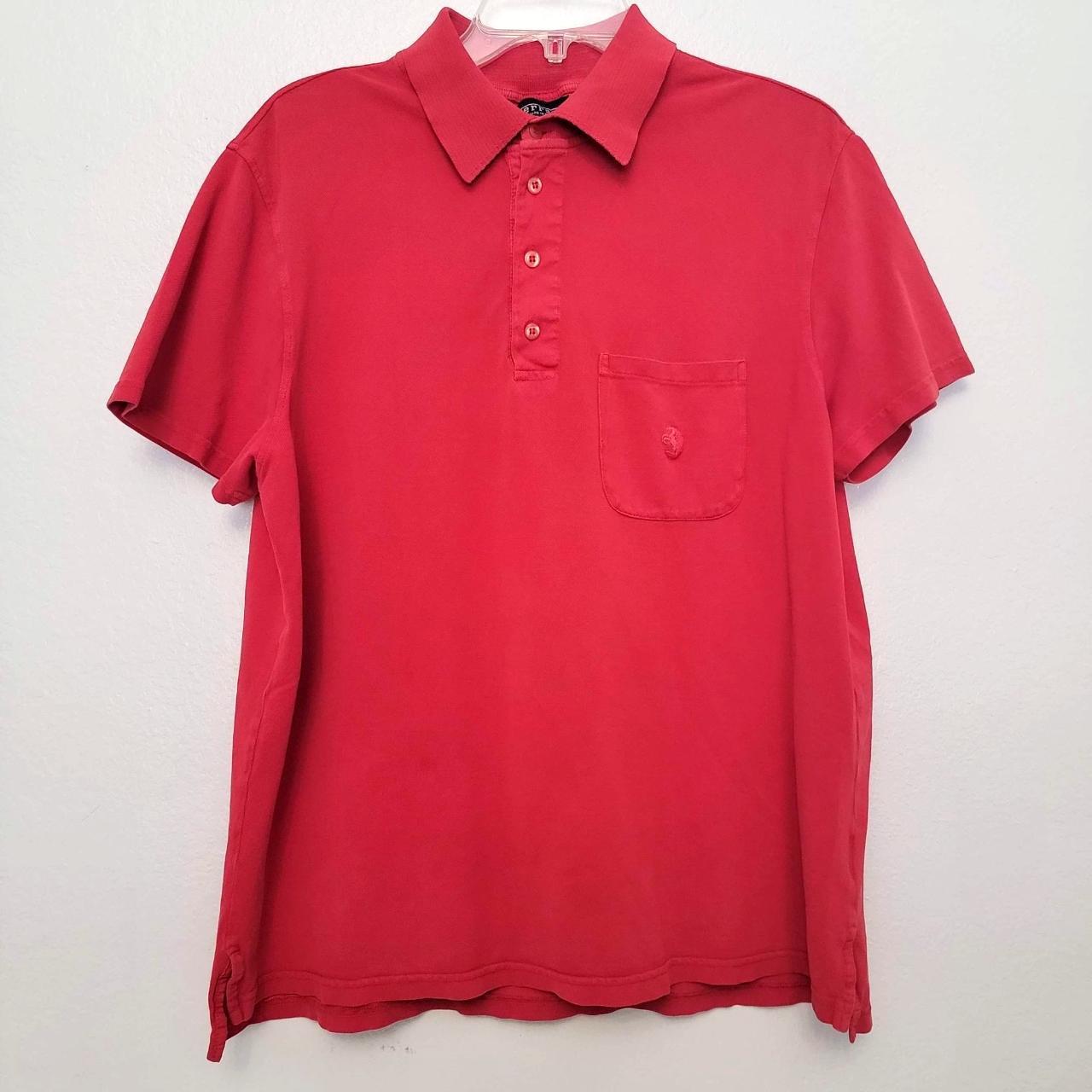 Ferrari Vintage Made in Italy Red Polo Size Large.... - Depop