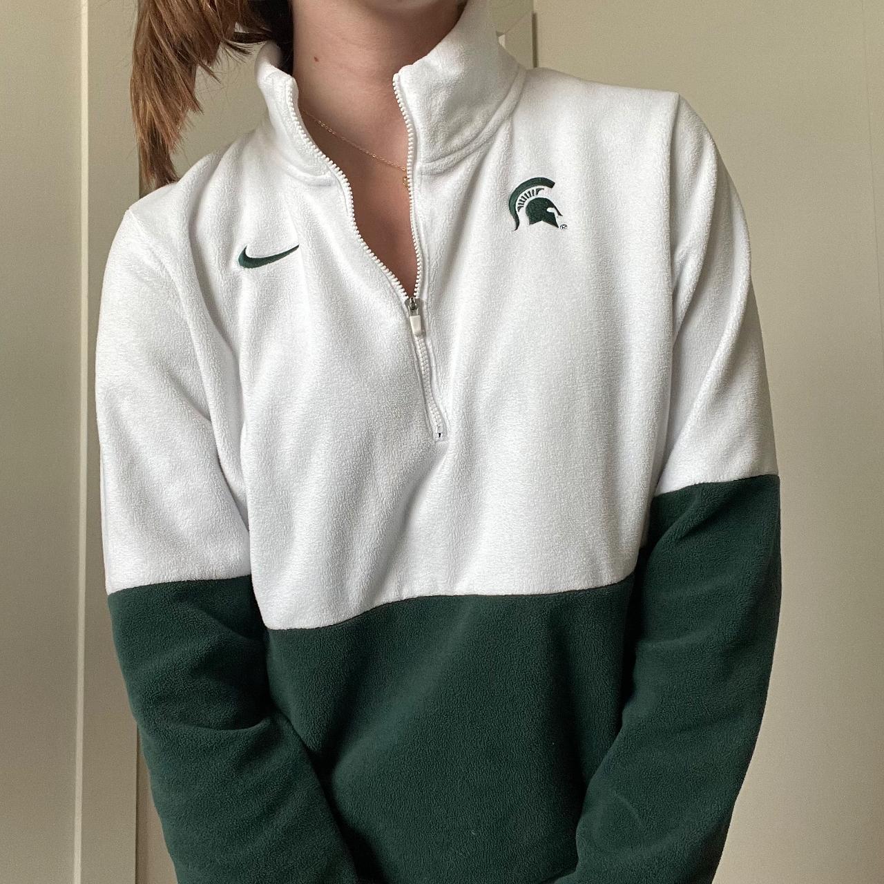 Nike Michigan State dri-fit block color quarter zip.... - Depop