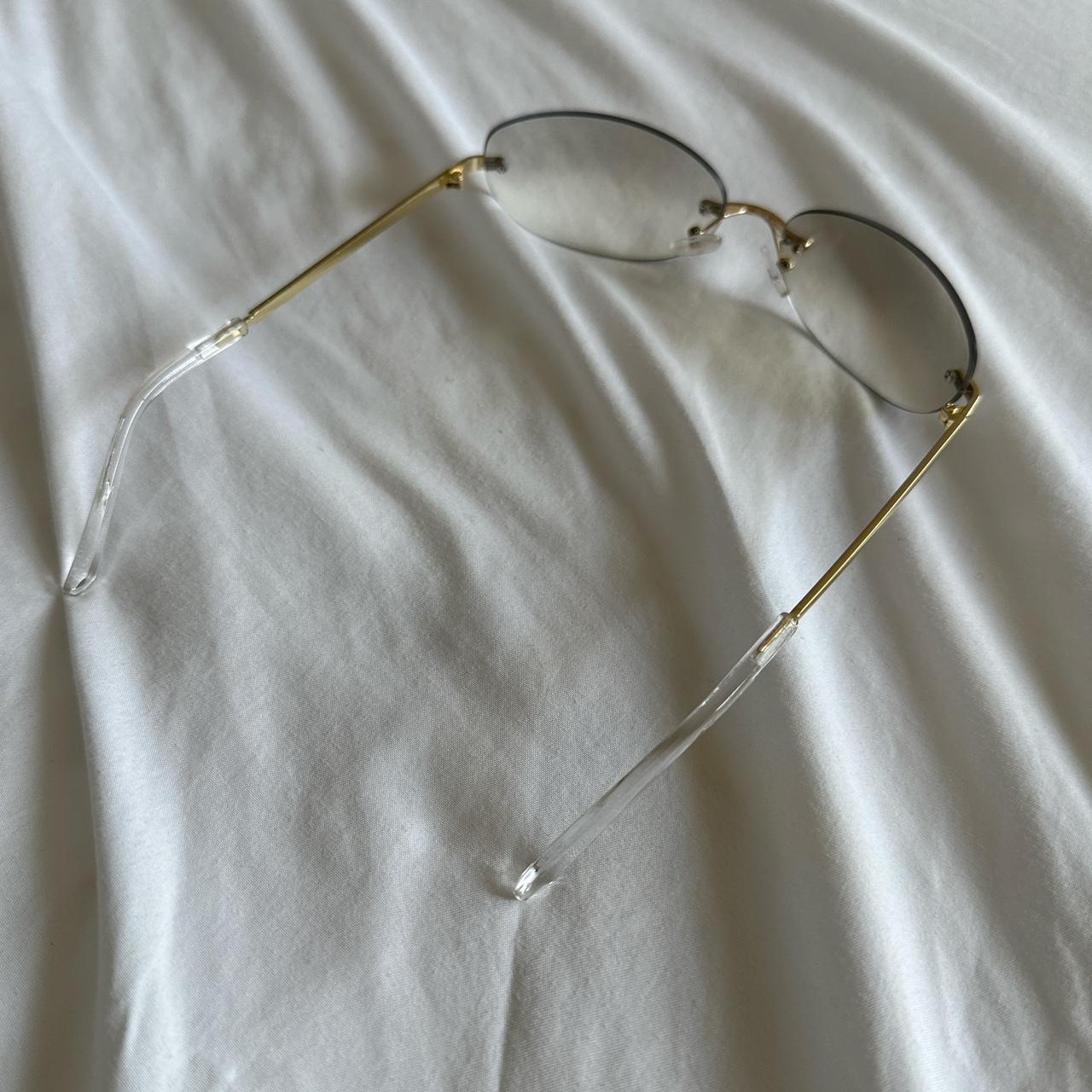 Tinted white gold sun glasses. So cute for everyday... - Depop