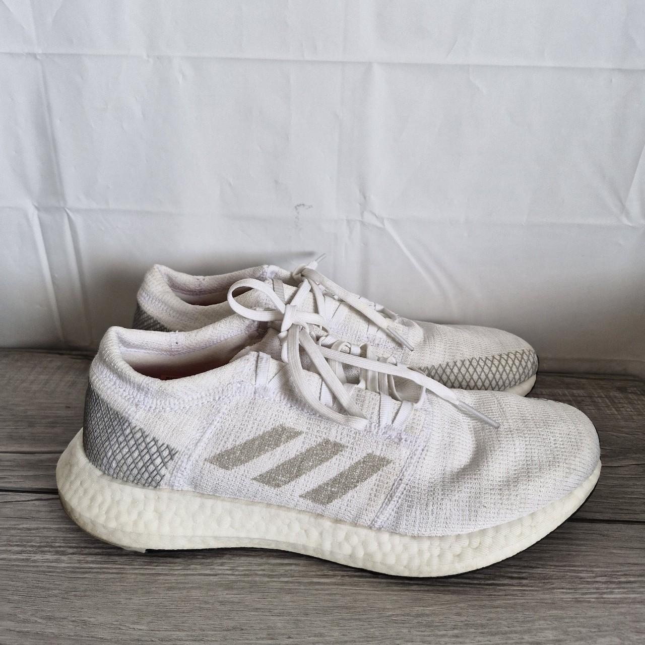 Adidas Light Boost white trainers men's size 11.5 ... | Depop