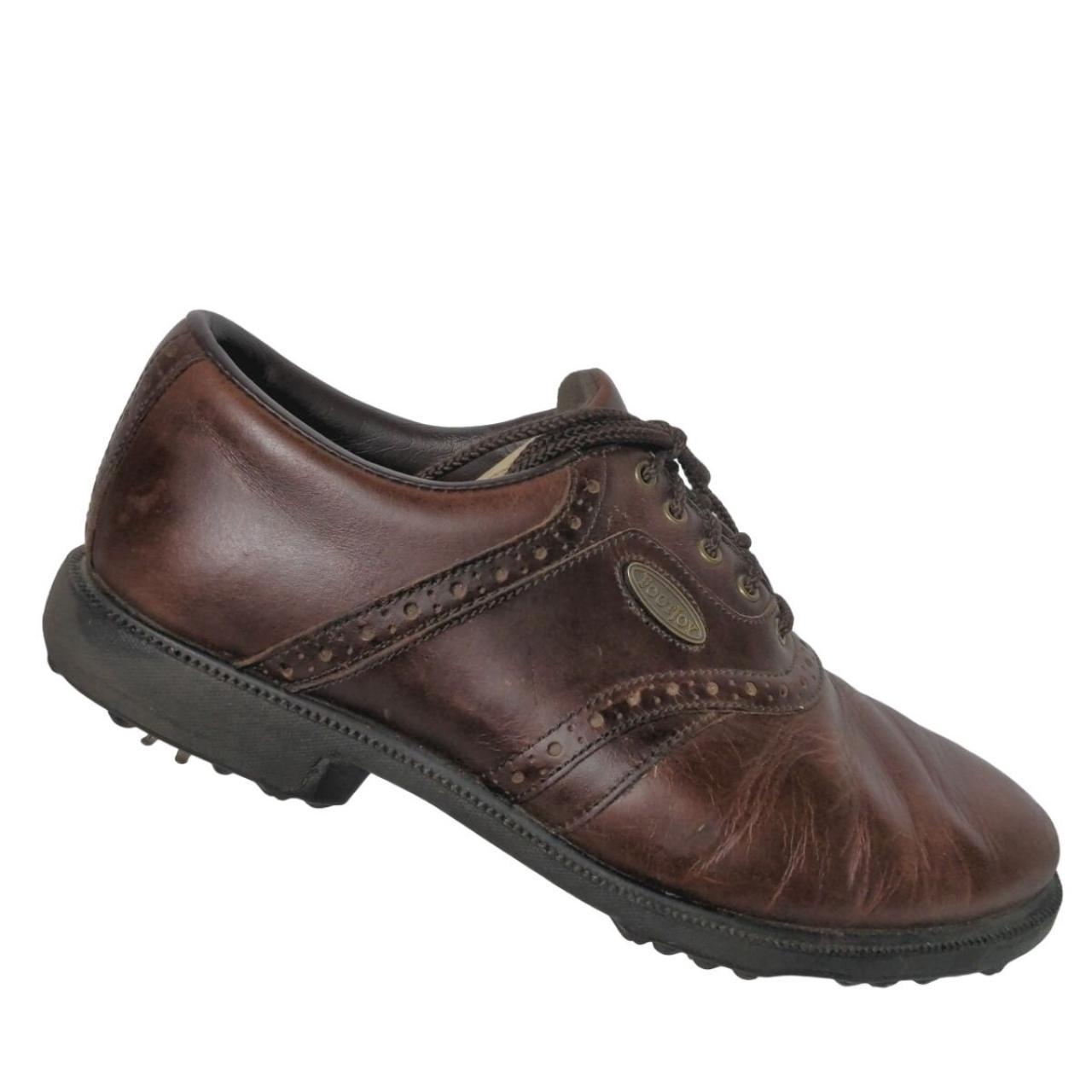 Footjoy Men's E-Comfort Brown Leather Lace Up Golf... - Depop