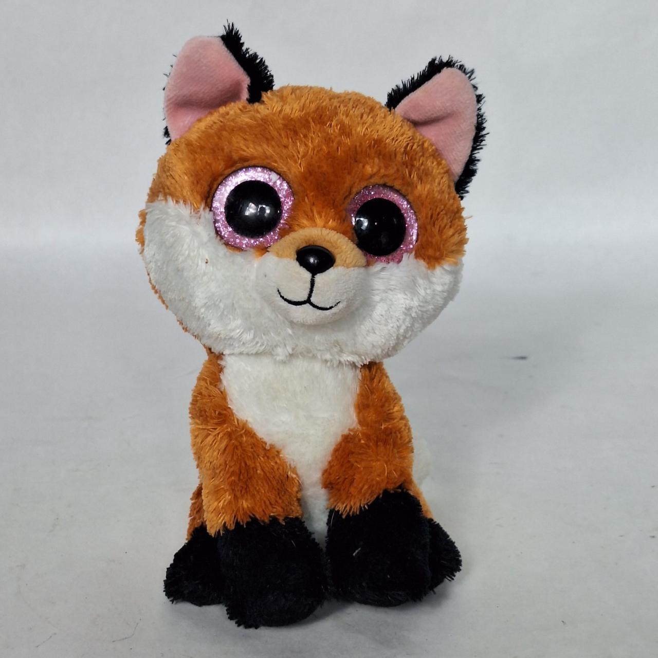 Ty Beanie Boos Slick Brown Red Fox Plush Glitter... - Depop