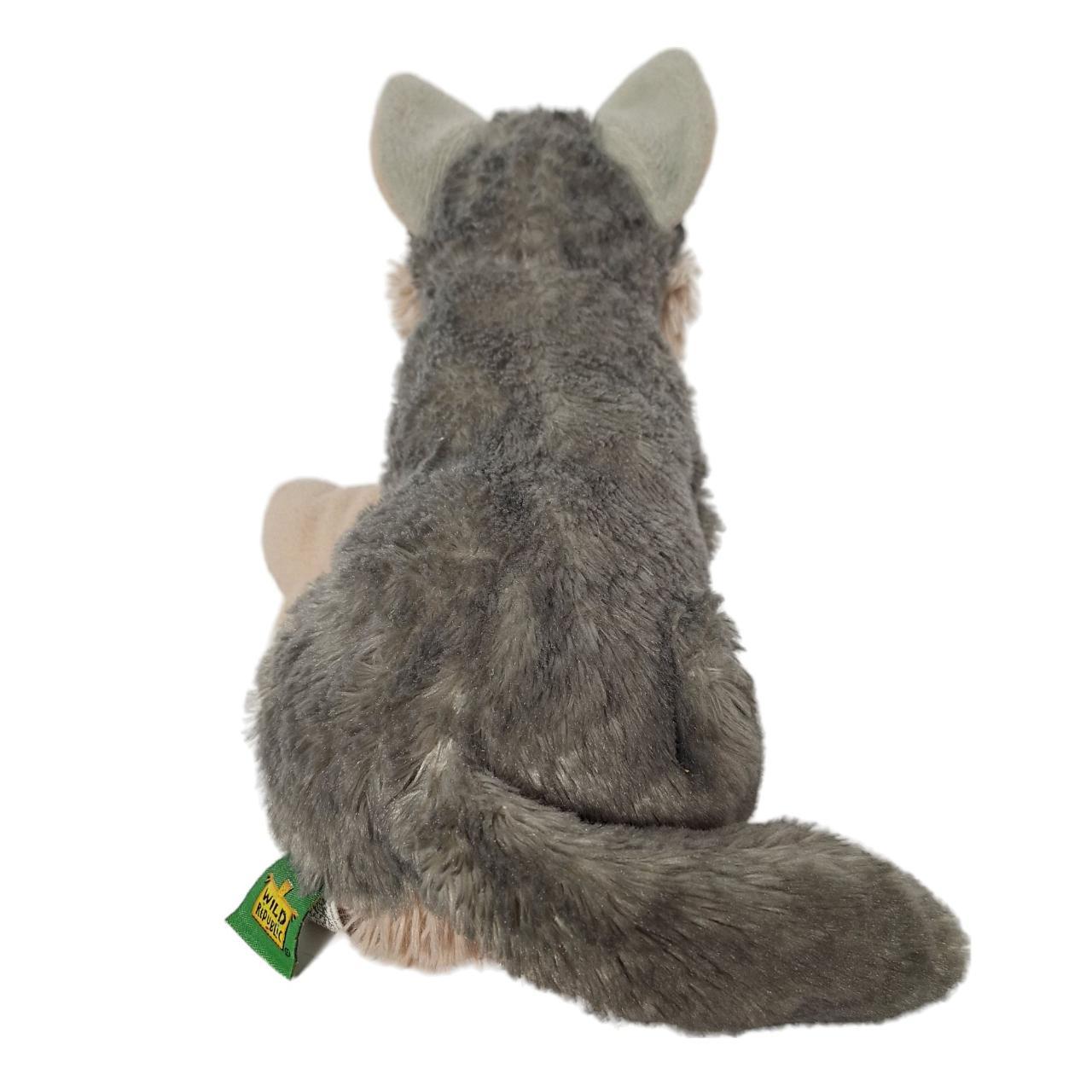 Wild Republic Gray Brown Wolf Plush Prairie Animal... - Depop