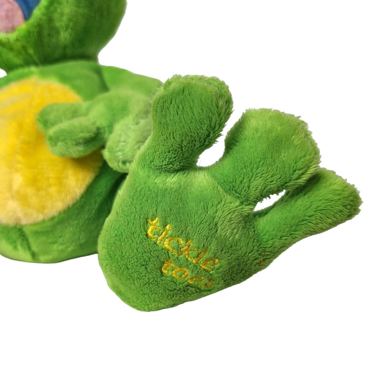 Nuby Tickle Toes Giggling Green Frog Stuffed Plush... | Depop