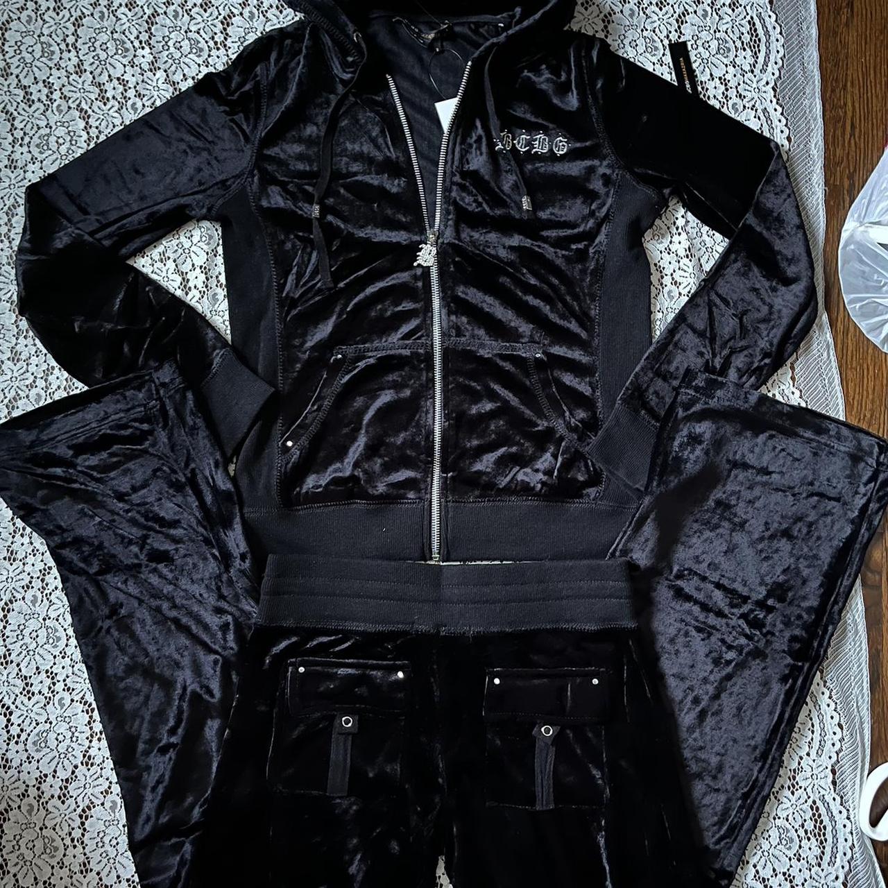 bcbg tracksuit nwt 2000s velvet bcbg tracksuit size... - Depop