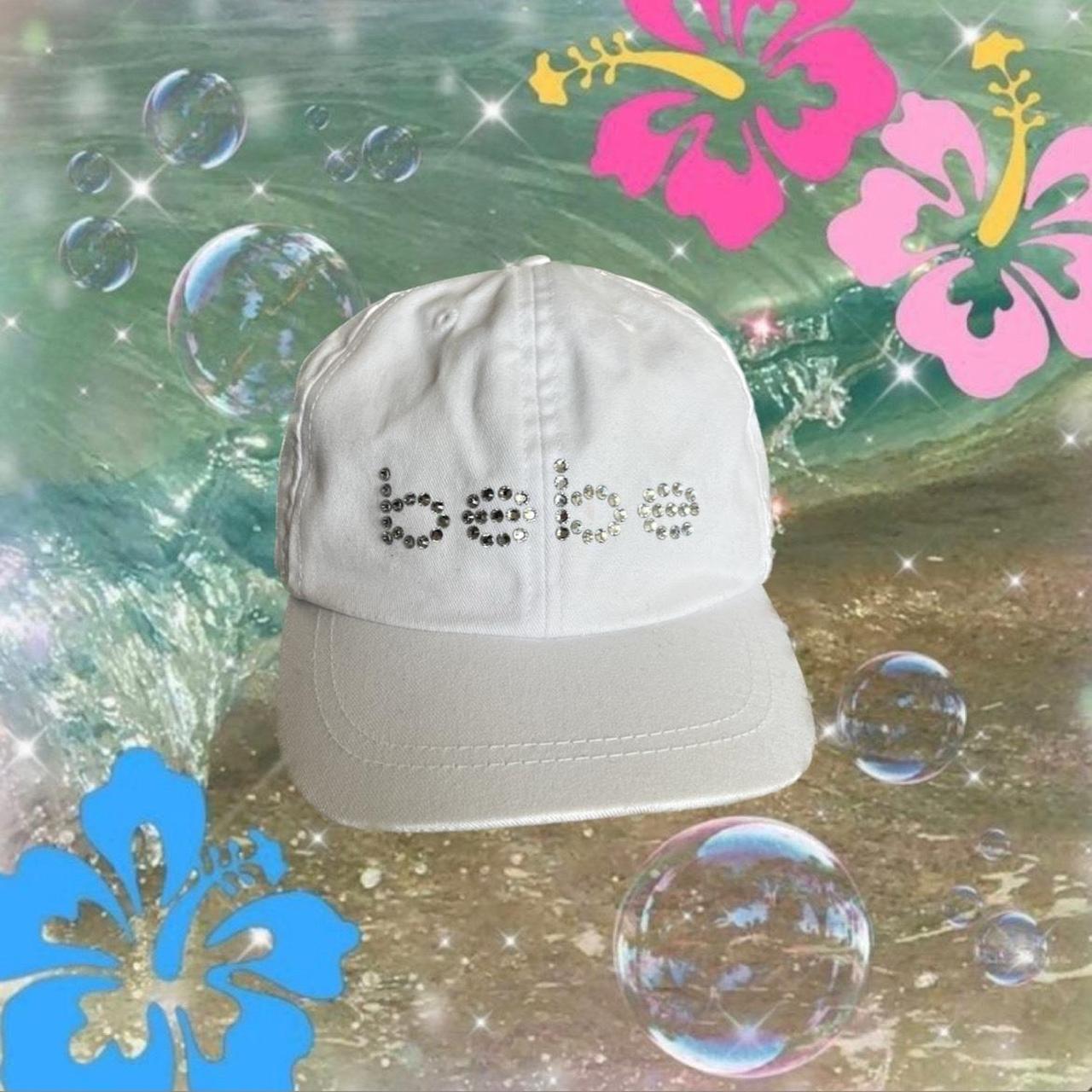 Y2k White Bebe Hat Iconic 2000s Bebe Hat. Brand... - Depop