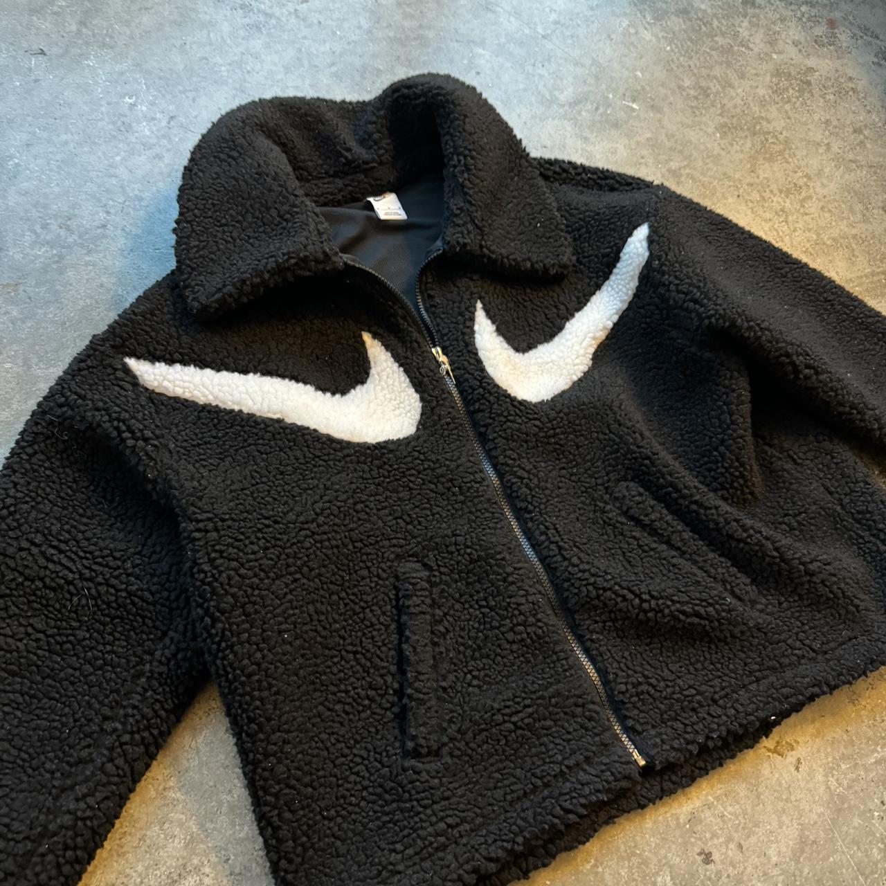 Nike Double Swoosh Sherpa Jacket Women’s size... - Depop