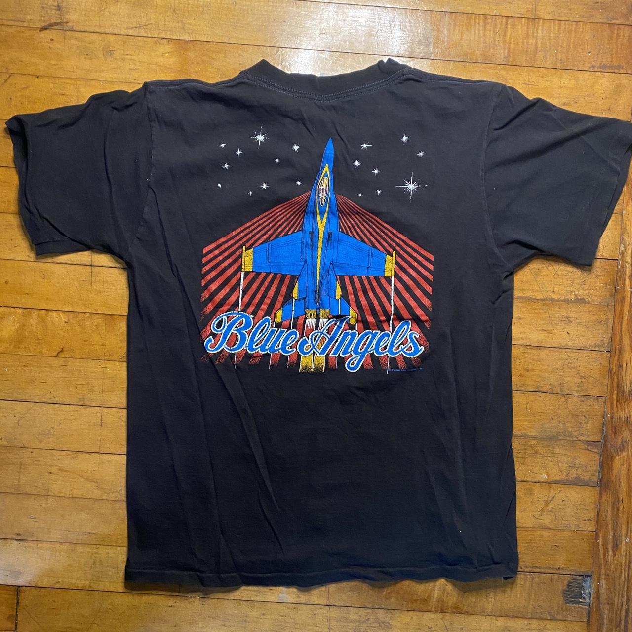 Blue Angels Shirt Adult Large Black Vintage Model T... - Depop