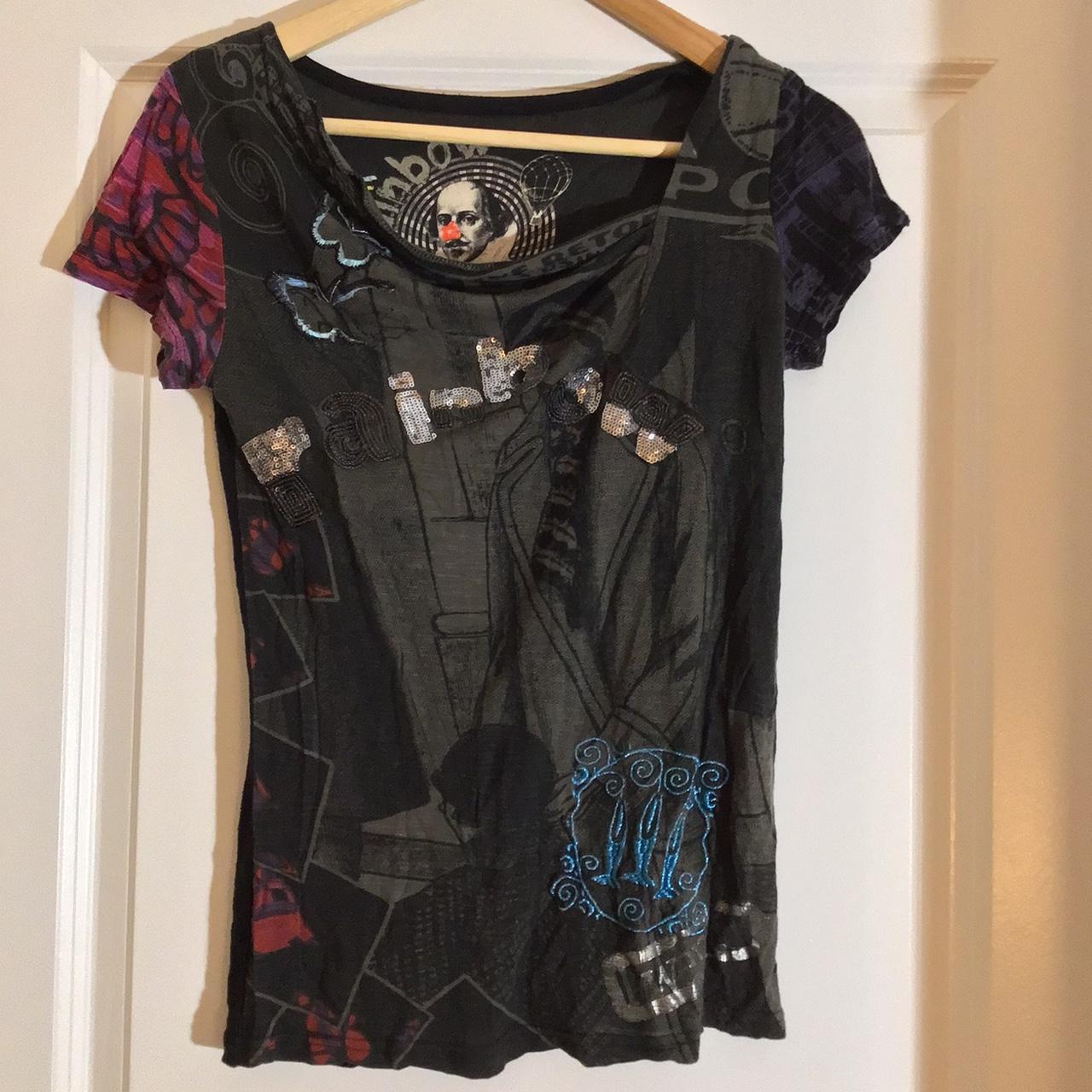 Desigual patchwork graphic top S #jpg #copcopine... - Depop
