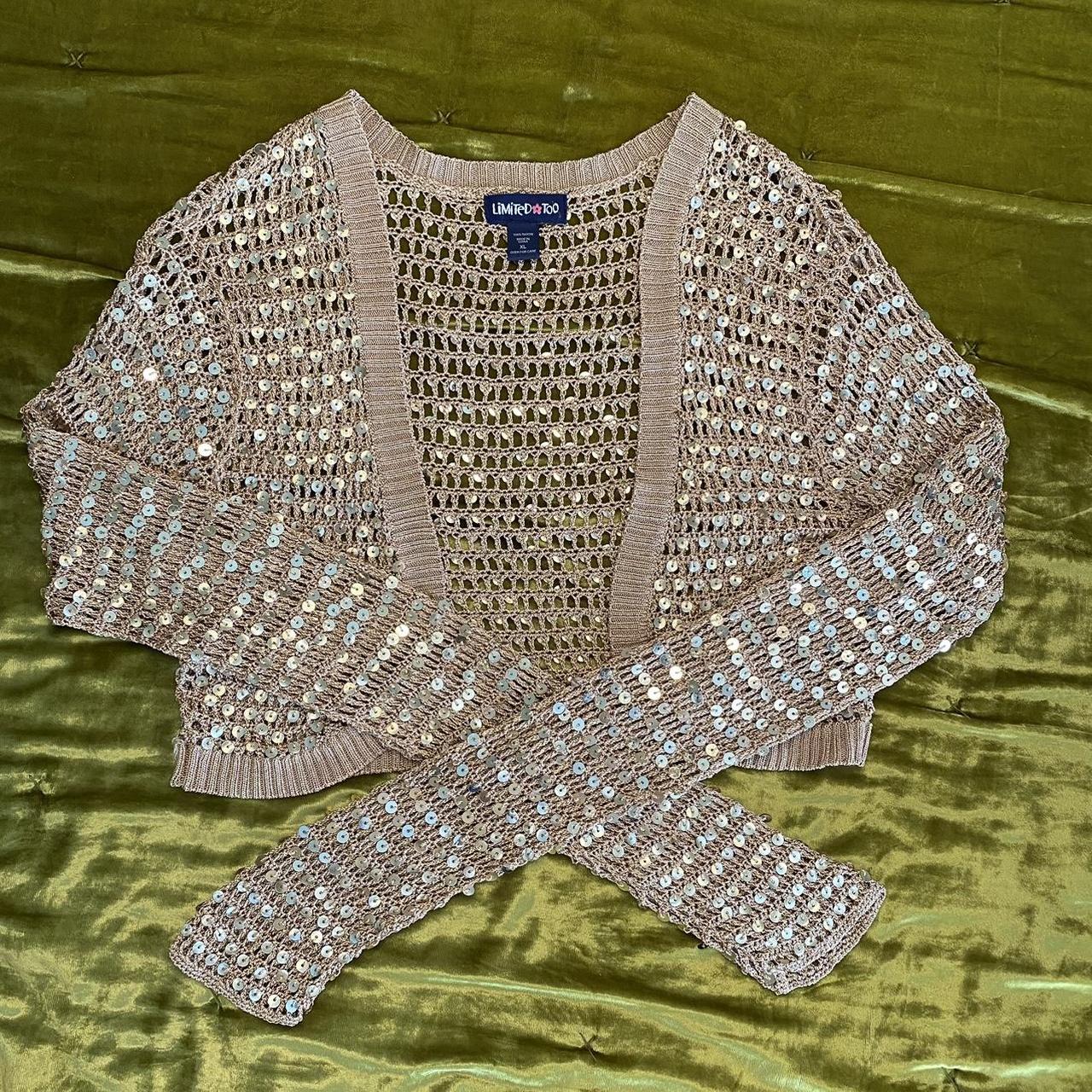 Limited Too Women's Gold and Tan Coat | Depop