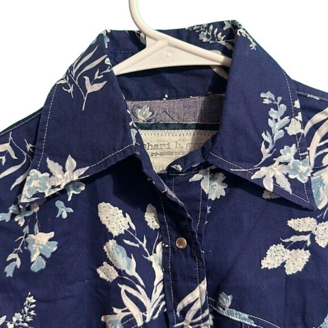 Brand: Shari B. Green Blouse Upcycled Color: Blue... - Depop