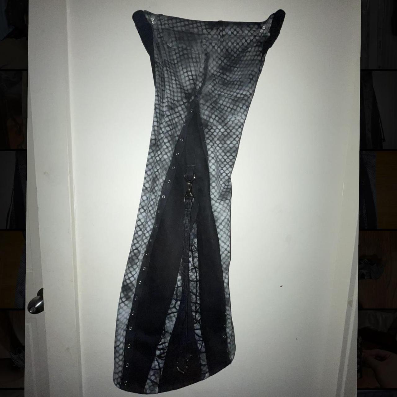 🦇Gothic Raver Pants🖤 Handmade wide leg customized... - Depop