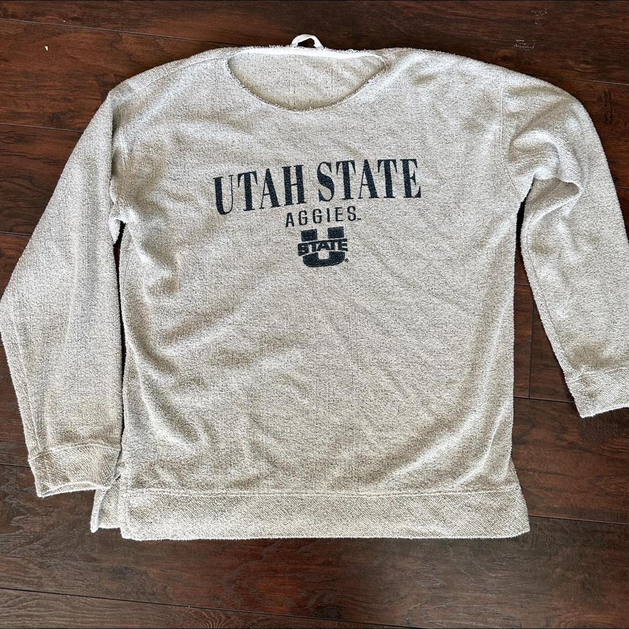 Utah state aggies vintage college collarless... - Depop