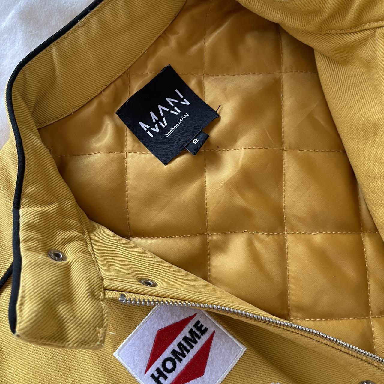 BoohooMan yellow racing jacket // very good... - Depop