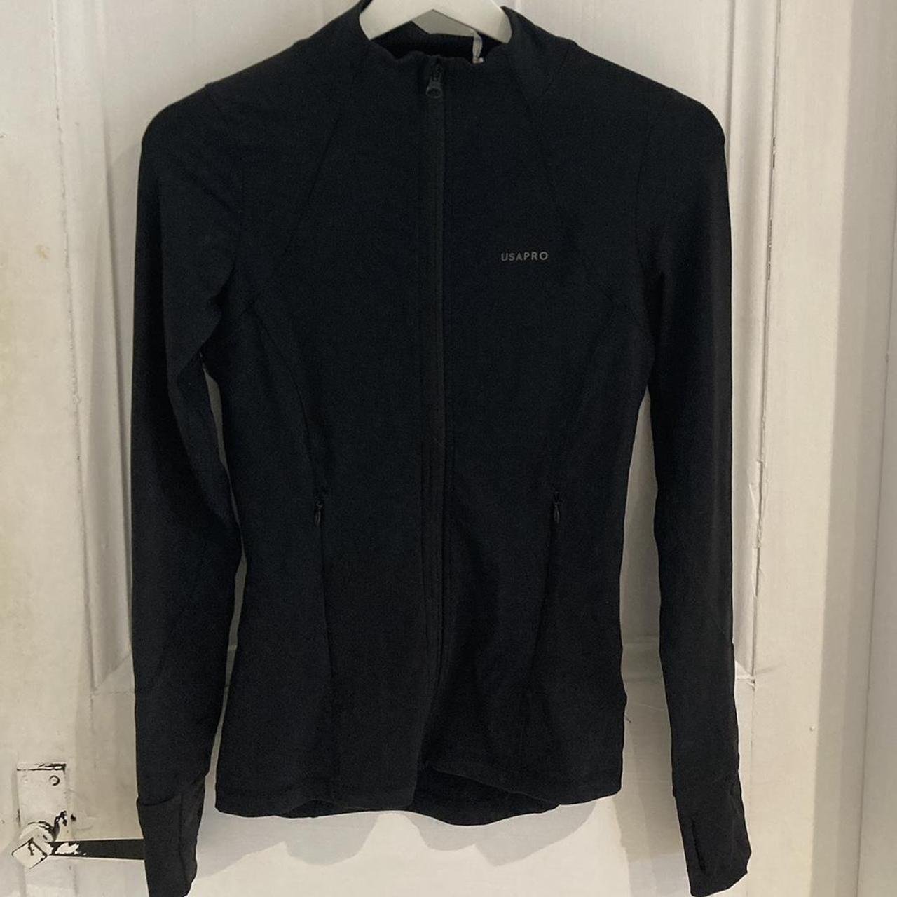USA running/ gym pro compression jacket Full zip... - Depop