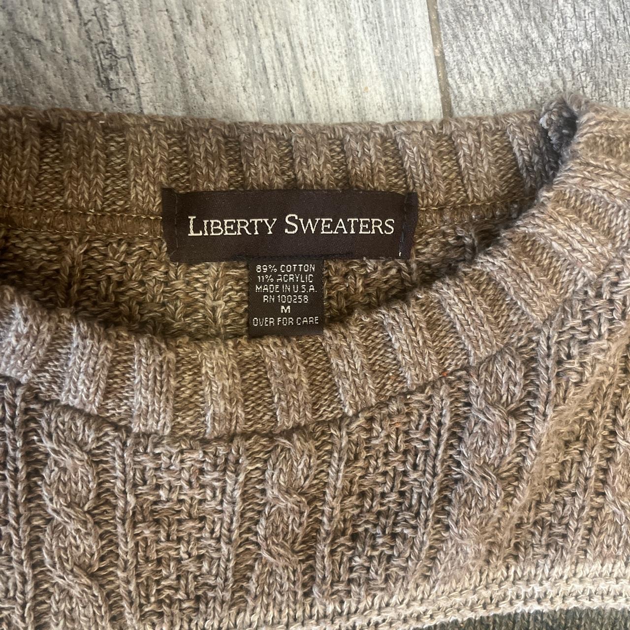 Liberty Sweater knitted sweatshirt. Fits more Large. - Depop