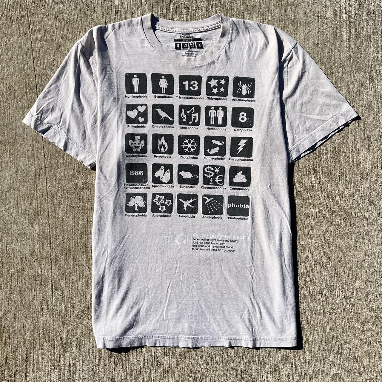 Threadless Phobia List tee / vintage / 00’s Size -... - Depop