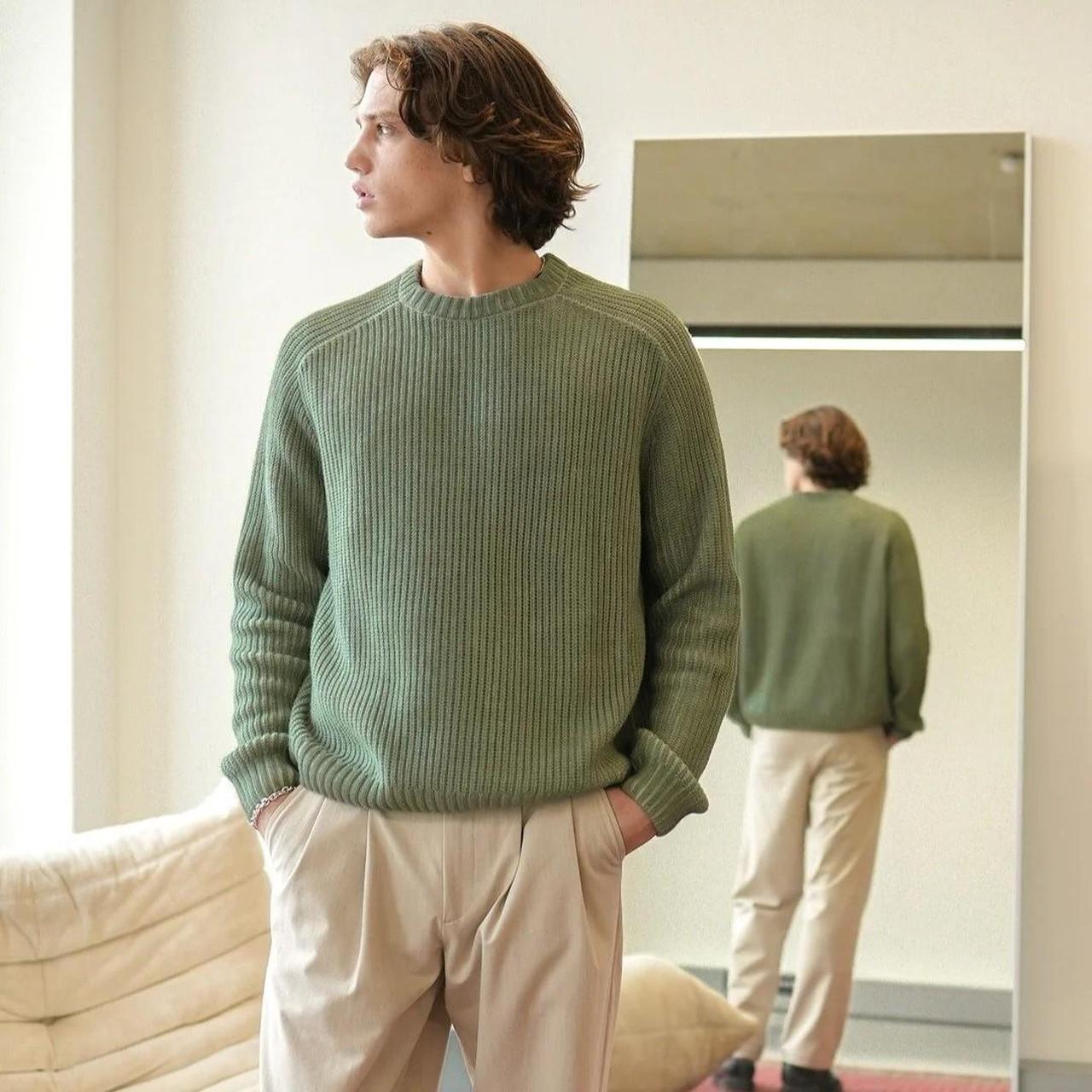 Ronning navy fisherman knit Size small fits... - Depop