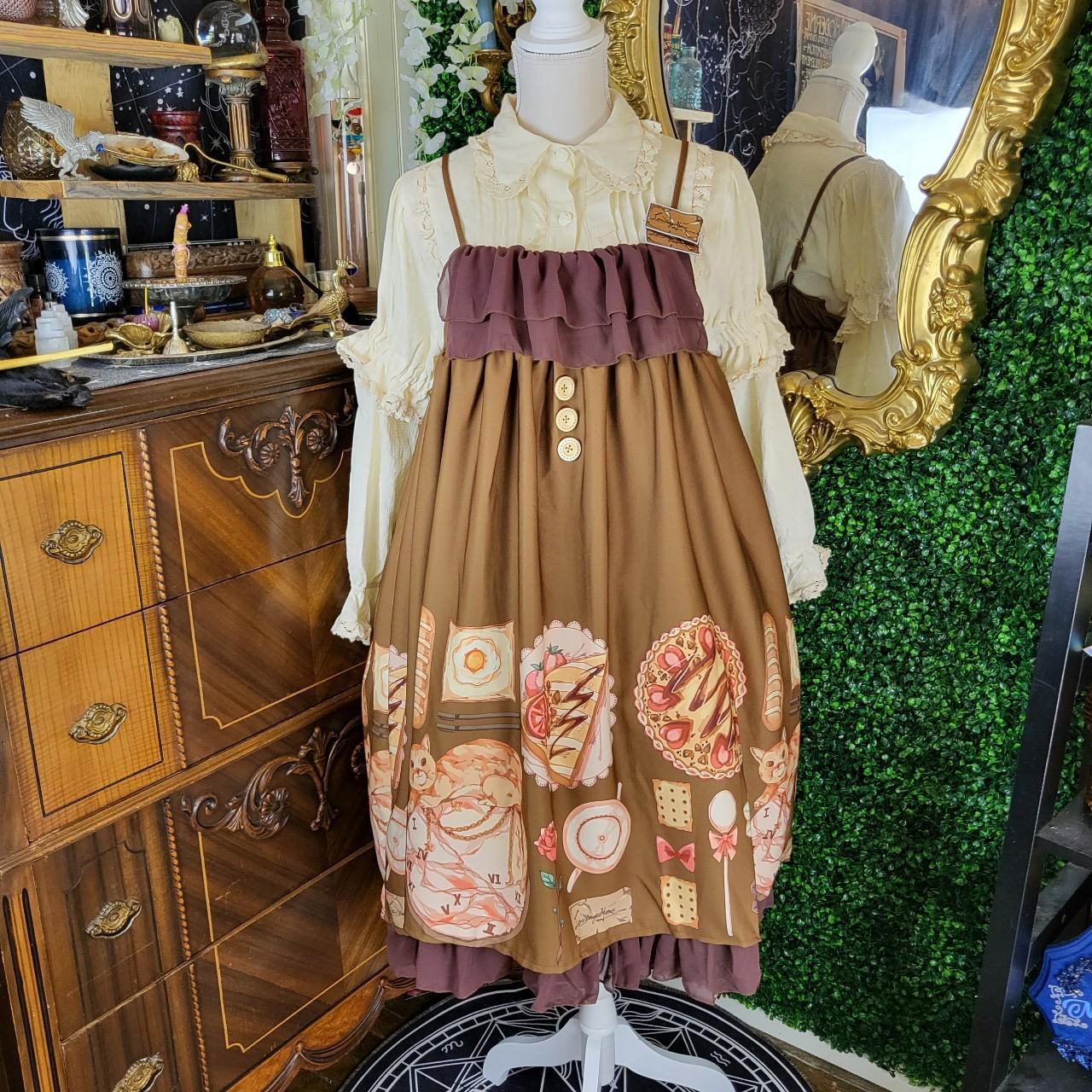 Women's Brown and Cream Dress | Depop