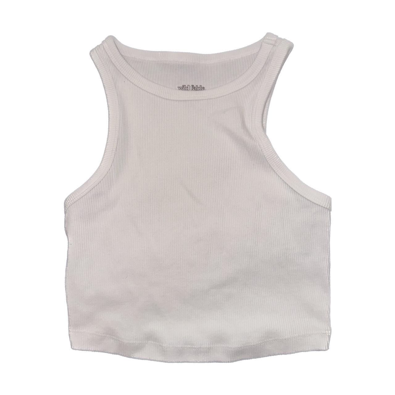 DM BEFORE BUYING THIS White Wild Fable Cropped Tank... - Depop