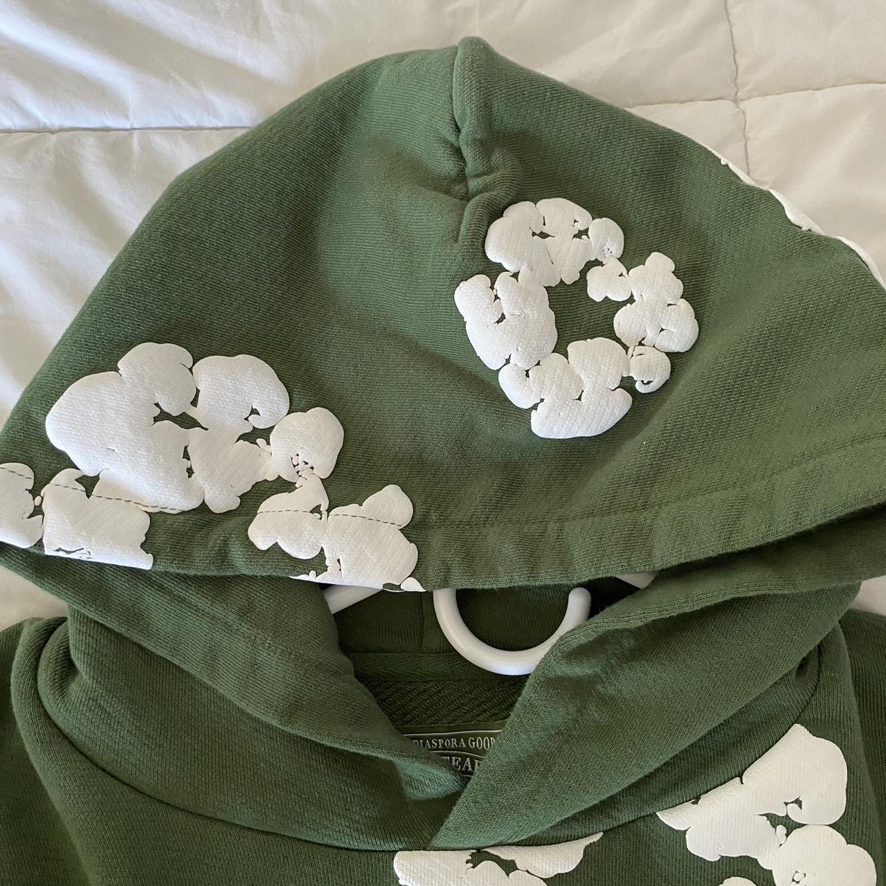 Green Denim Tears hoodie Size L Puff print Worn 2... - Depop