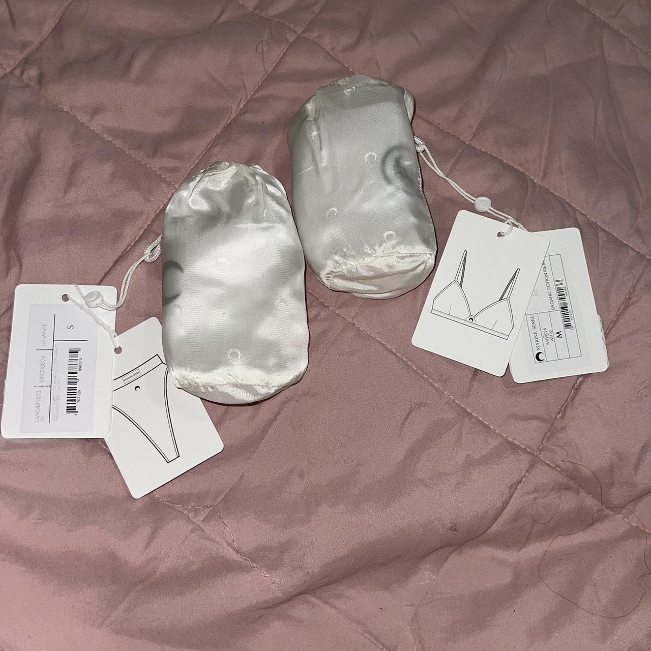 Marine Serre White Embroidered Bra & White... - Depop