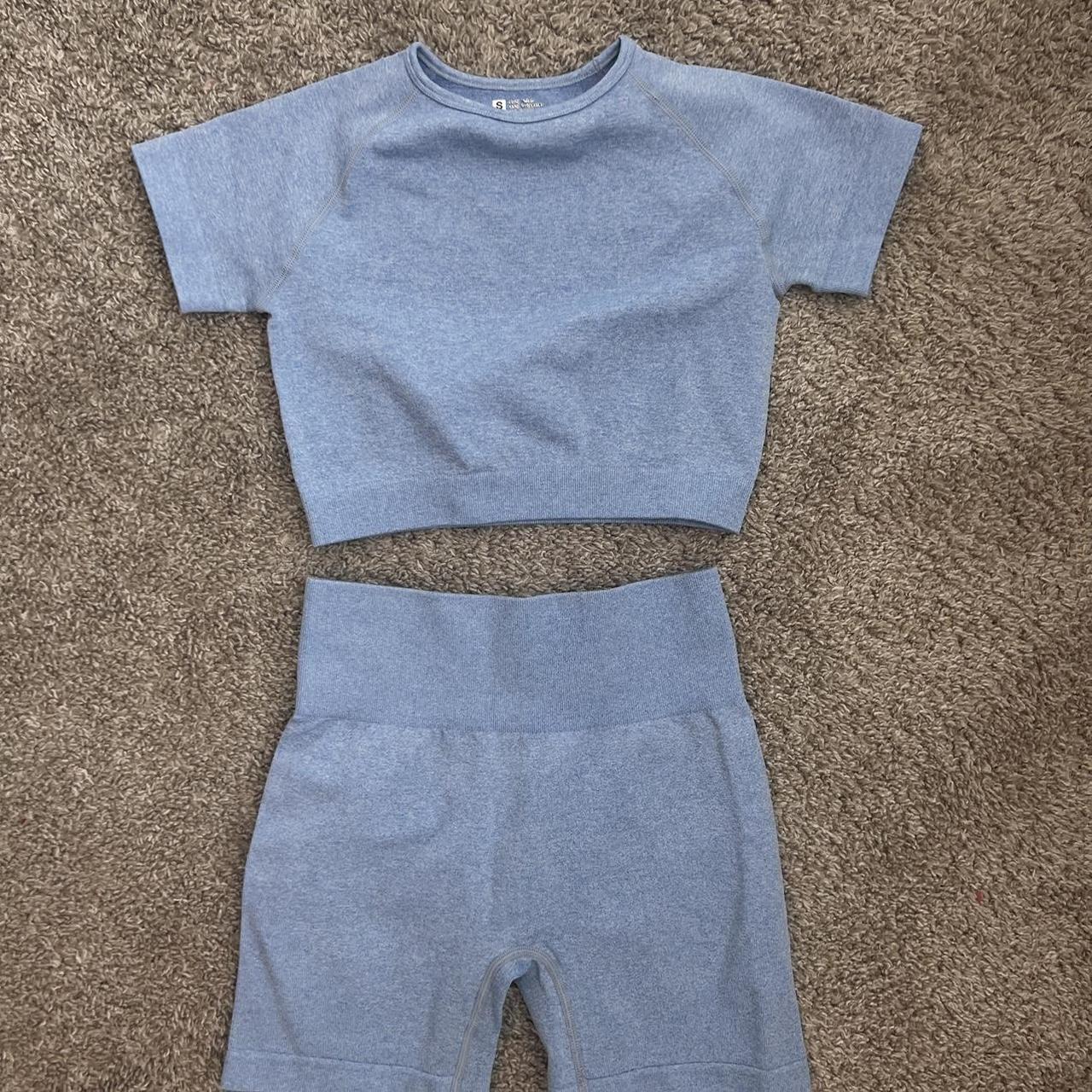 Blue workout set!! From Amazon Only worn a few... - Depop