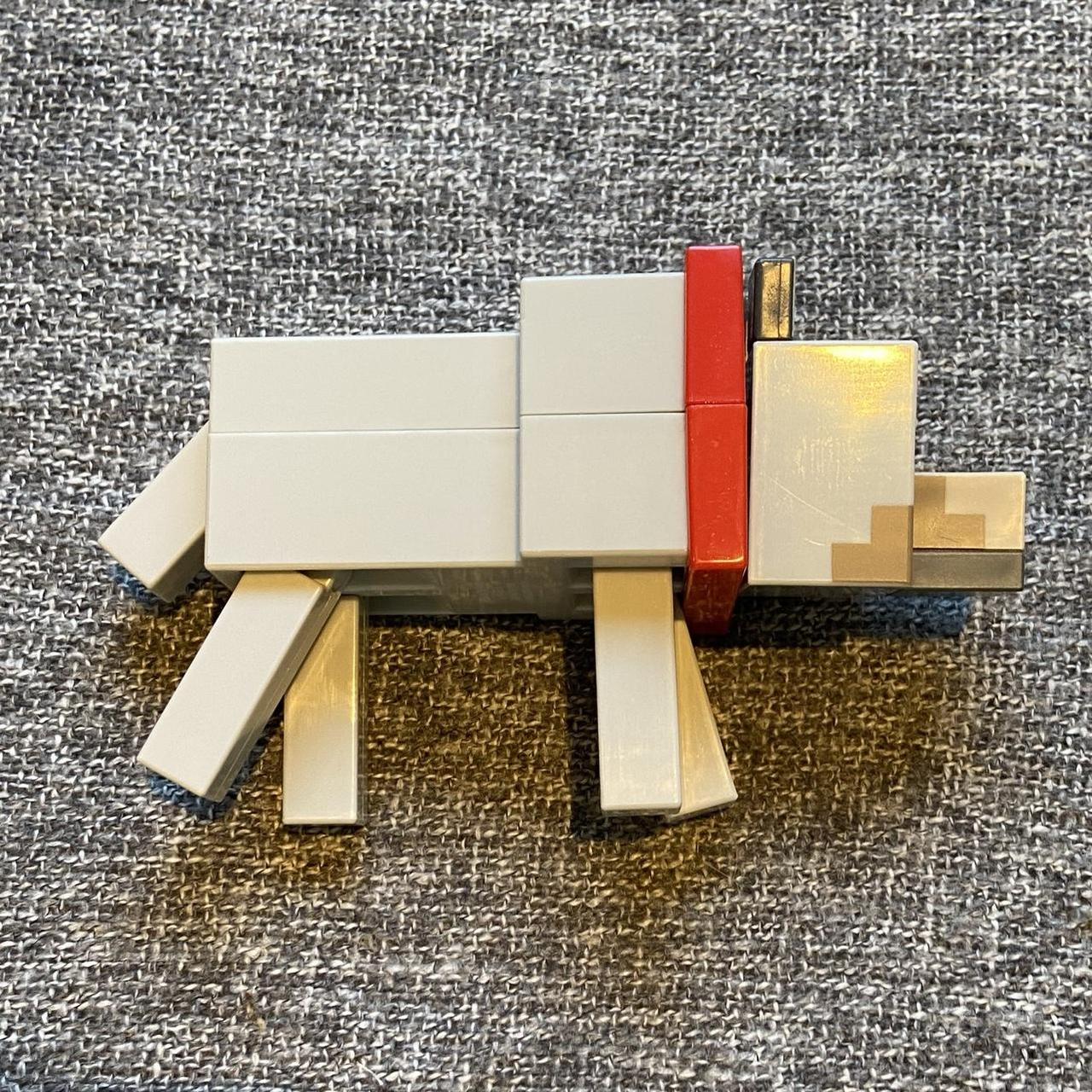minecraft wolf toy ♡ in good condition, has some... | Depop