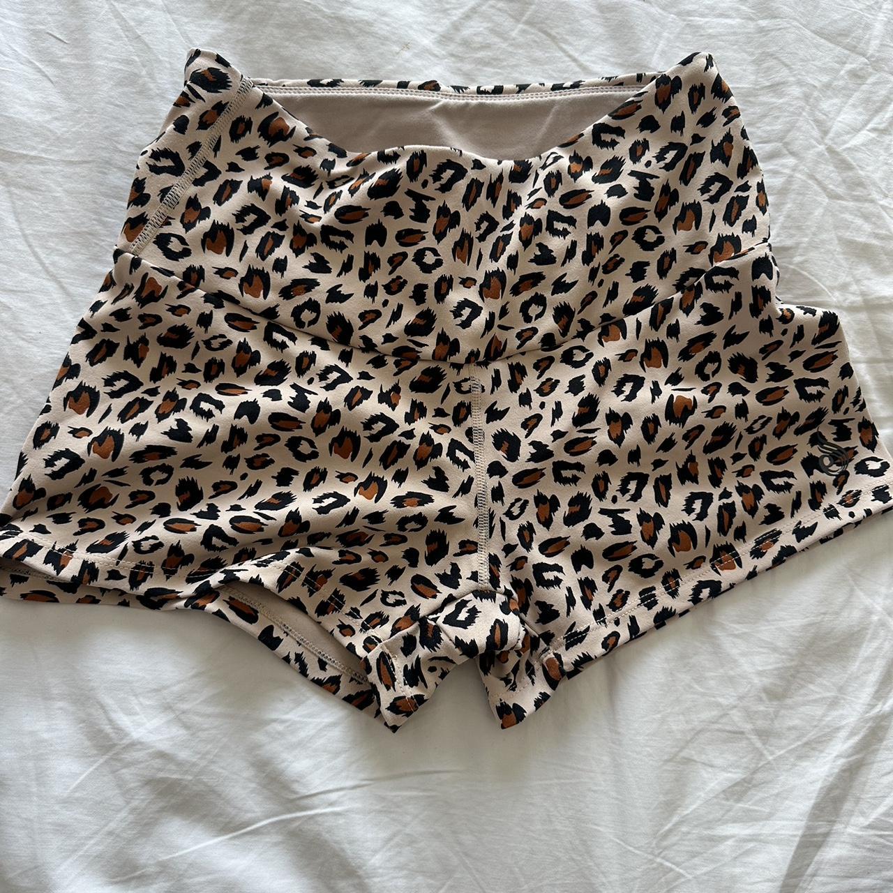 Ryderwear Leopard Print Booty Shorts Size Small Depop