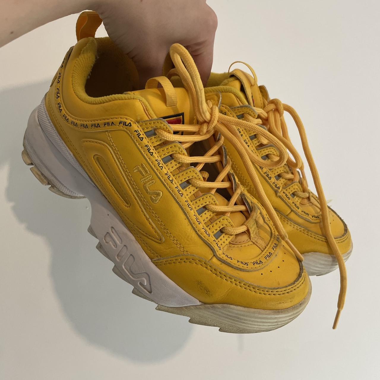 Fila Women's Yellow Trainers | Depop