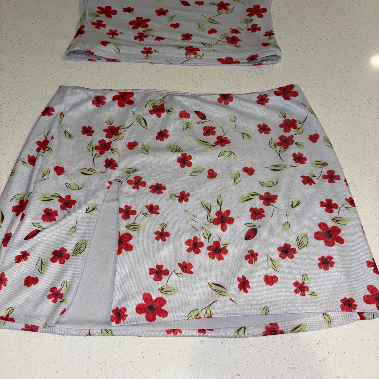 Princess Polly white floral Set. Top & skirt are... - Depop