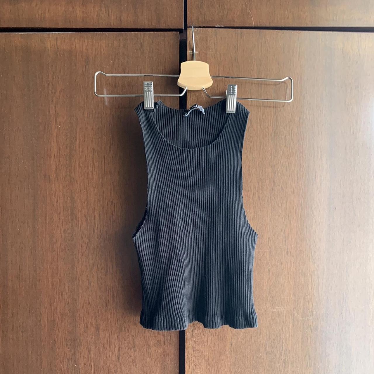 ZARA ribbed sleevless tops (2), pink and black,... - Depop