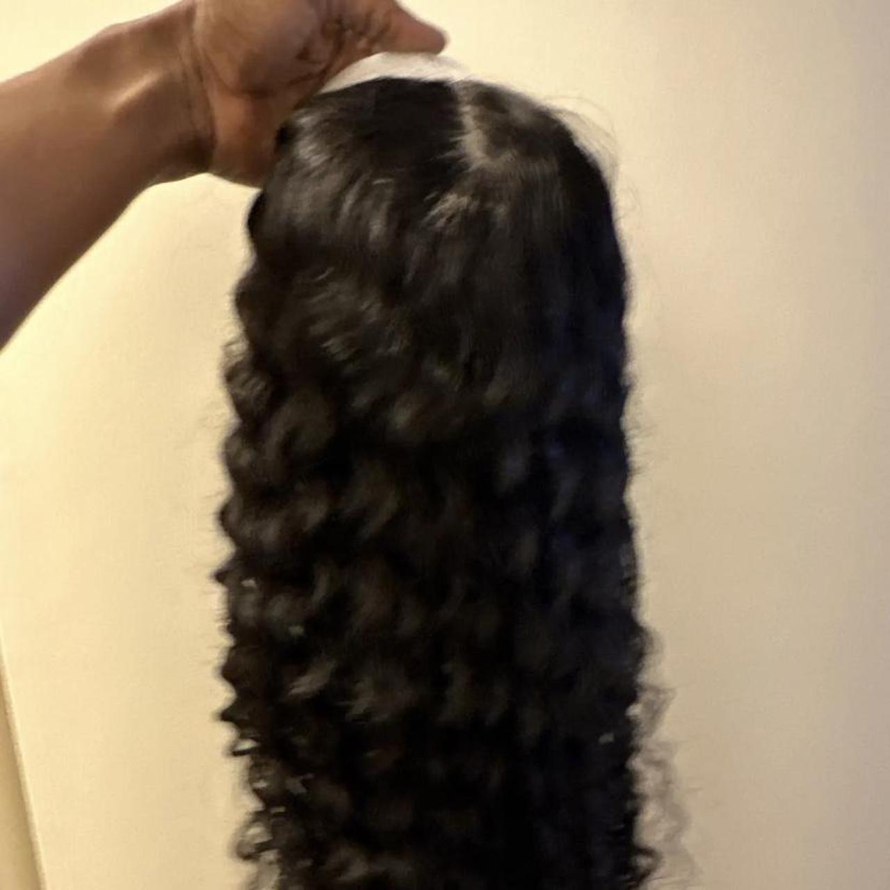 Water wave glueless HD lace 180% human hair... - Depop