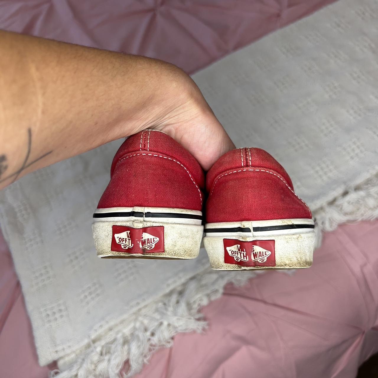 Black and white checker with red slime drip slip on... - Depop