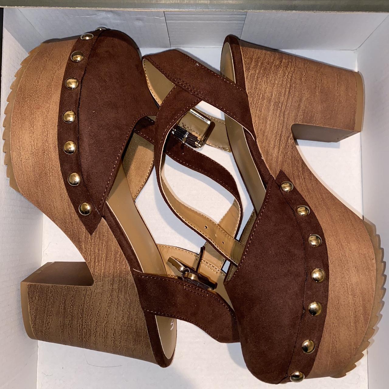 Chocolate Jolene Platforms Platform Clogs perfect... - Depop