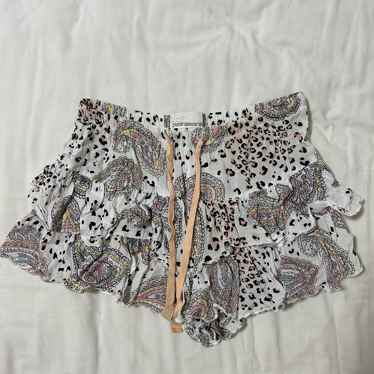 Peter Alexander leopard/floral paisley print frilly... - Depop
