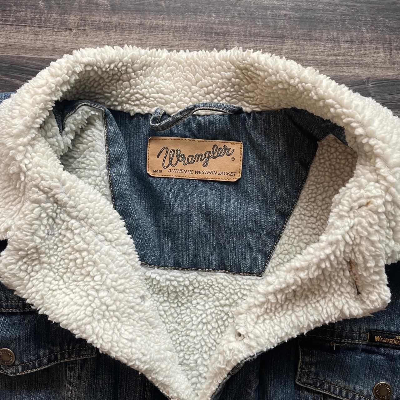 Wrangler Sherpa sheep lined jacket - Depop