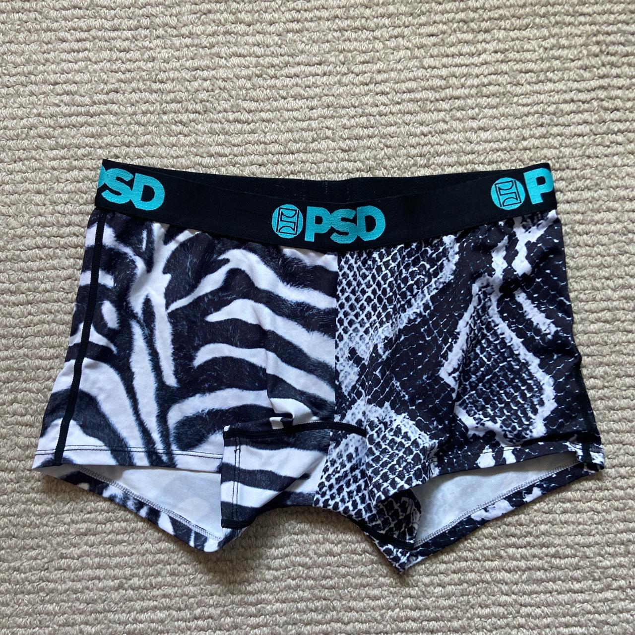 women psd shorts animal print size small - Depop