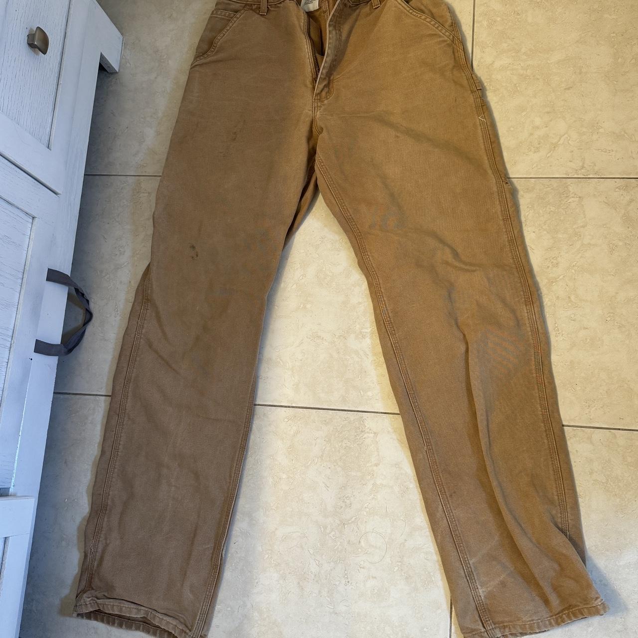 Brown carpenter pants - perfect for the workman... | Depop
