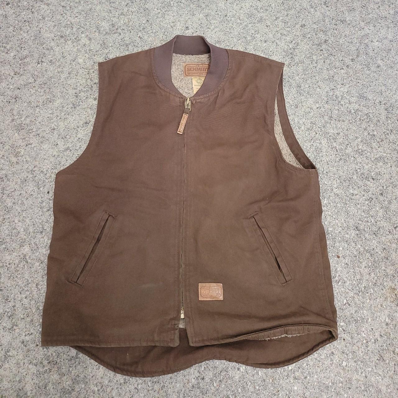 Chocolate Brown Schmidt fleece gilet vest Size... - Depop