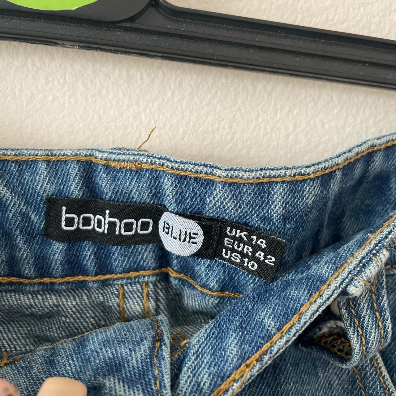 Boohoo Women's Blue and Navy Skirt | Depop