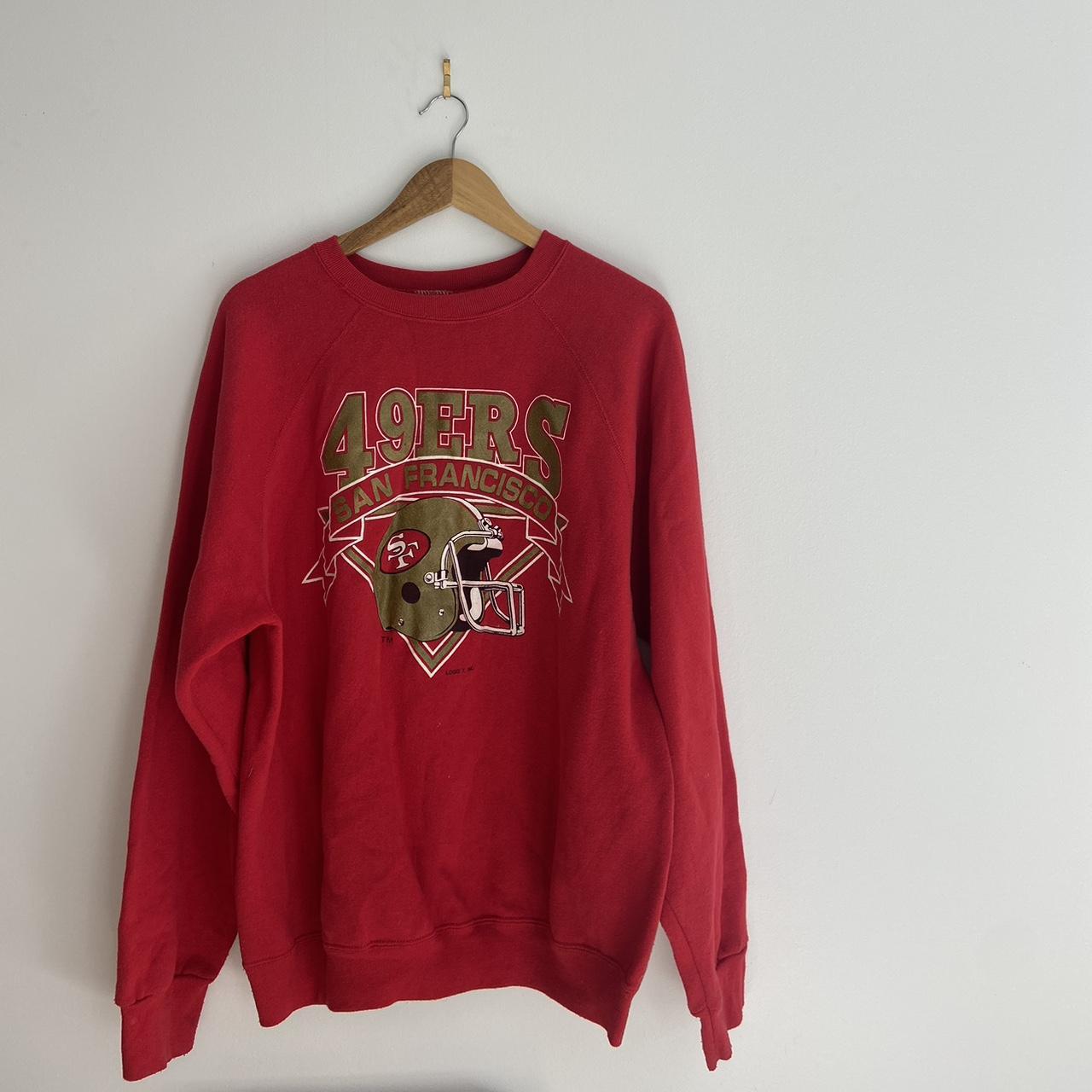 vintage oversized san francisco 49ers crew neck - Depop
