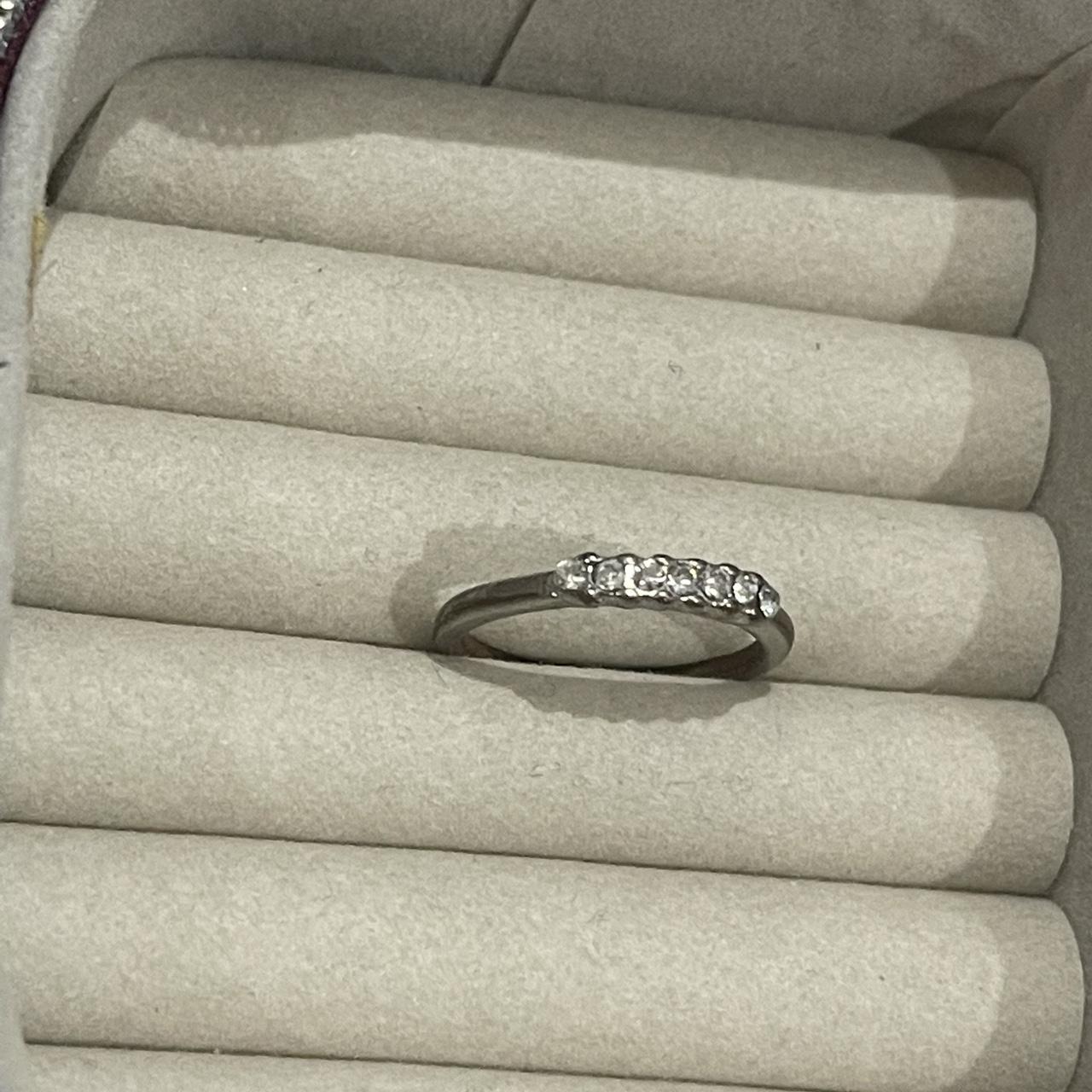 Silver Diamanté Ring - Size 51 - BRAND NEW -... - Depop