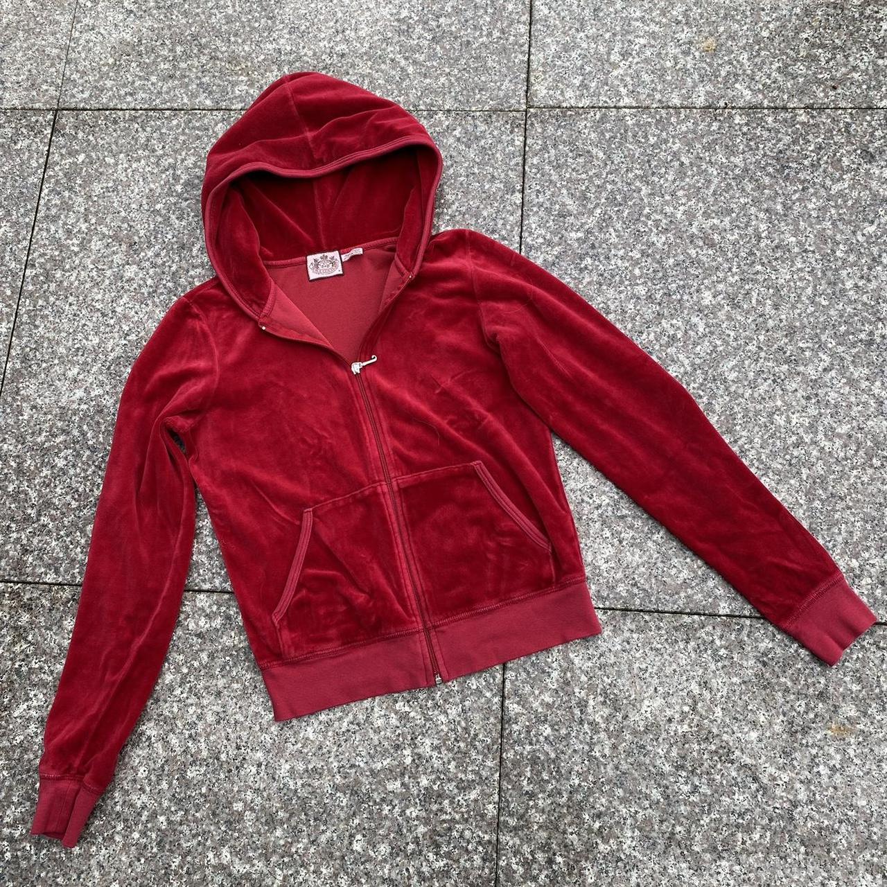 Juicy couture velour zip up hoodie jacket size M in... - Depop