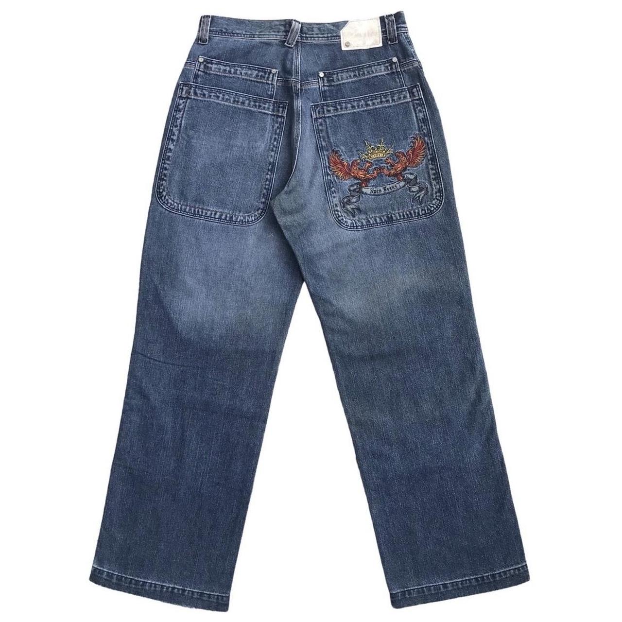 Rare Jnco jeans wit double back pockets 33 waist 32... - Depop