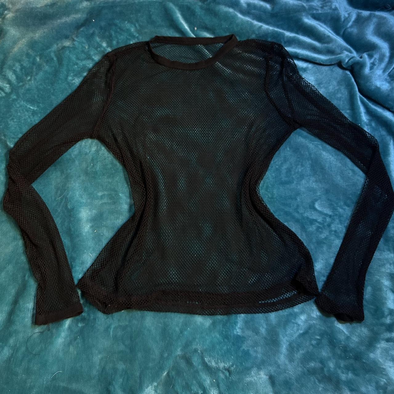 Gothic Fishnet-Style Top no size tag but fits like... - Depop