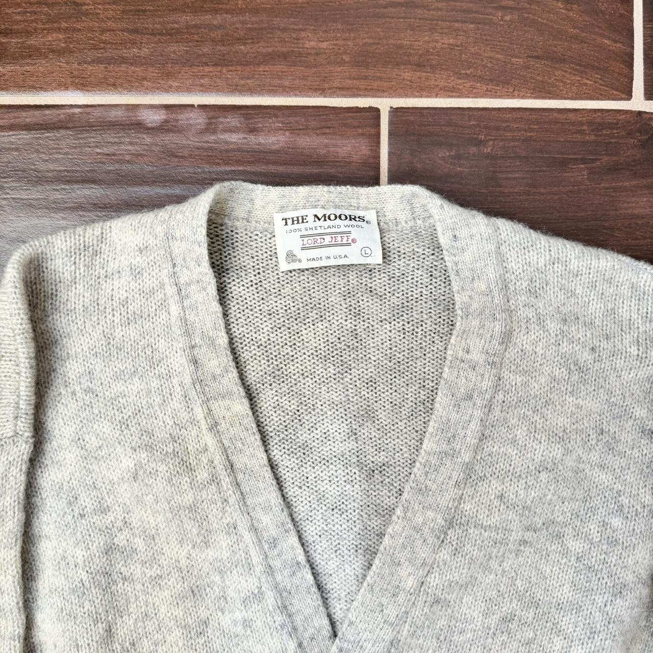 Vintage 70s The Moors made in USA 100% wool Cardigan... - Depop