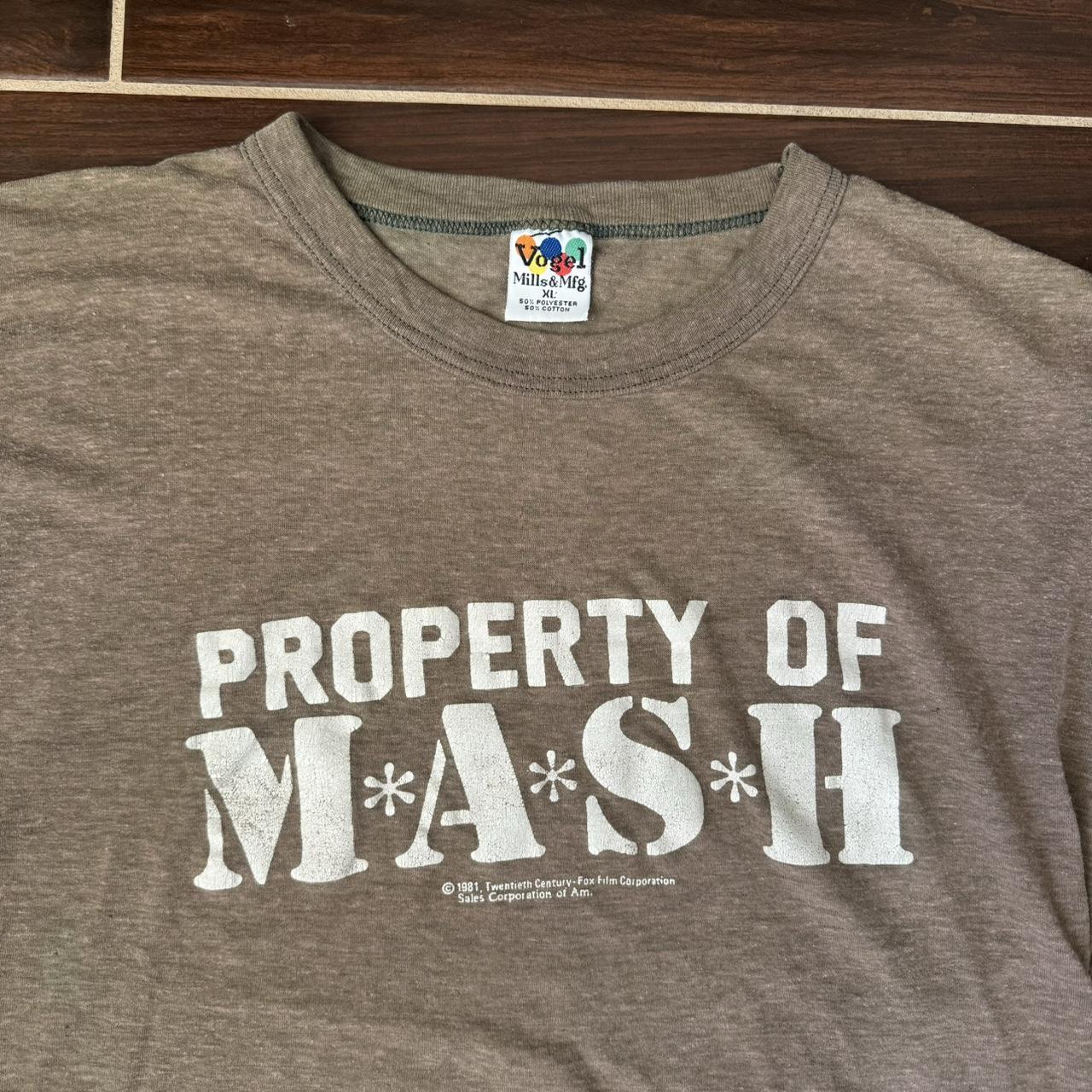 Vintage 1980s property of MASH TV show promo shirt... - Depop
